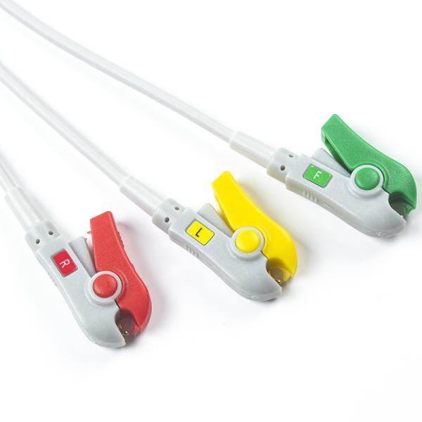 Quality For Biolight Q3 ECG Cable For Biolight Q5 A Q S Series 3 Lead IEC Grabber In for sale