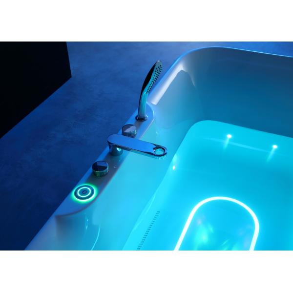 Quality Deep Soaking Ergonomic One- LED Bathtub With Built in Pillow for sale