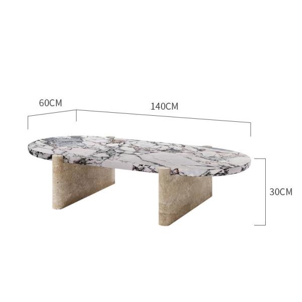 Quality Nordic Modern Hotel Furniture Natural Stone Coffee Table for sale
