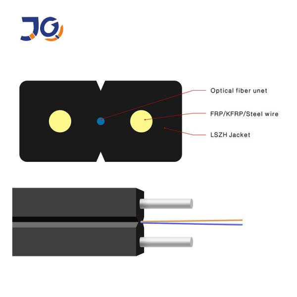 Quality Single Mode 2km Fig 8 FTTH Fiber Optic Drop Cable for sale