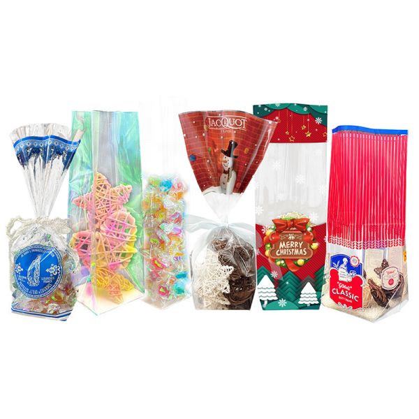 Quality Customizable Clear transparent square bottom Bag For Food Packaging for sale