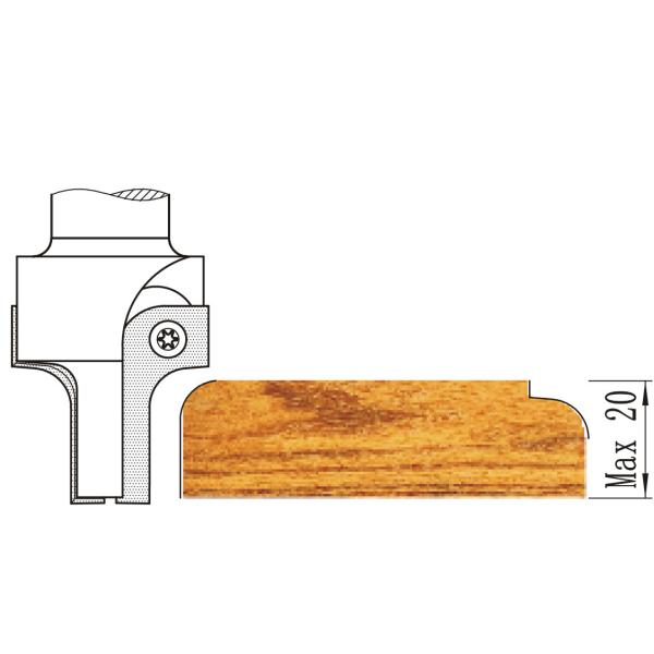 Quality Extended Roundover Router Bit Carbide Insert Tooling IB20301 IB20303 for sale