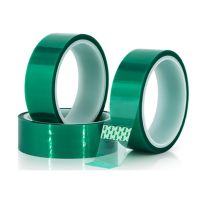 Quality Heat Resistant Silicone Green Masking Tape PET Polyester Powder Coating for sale
