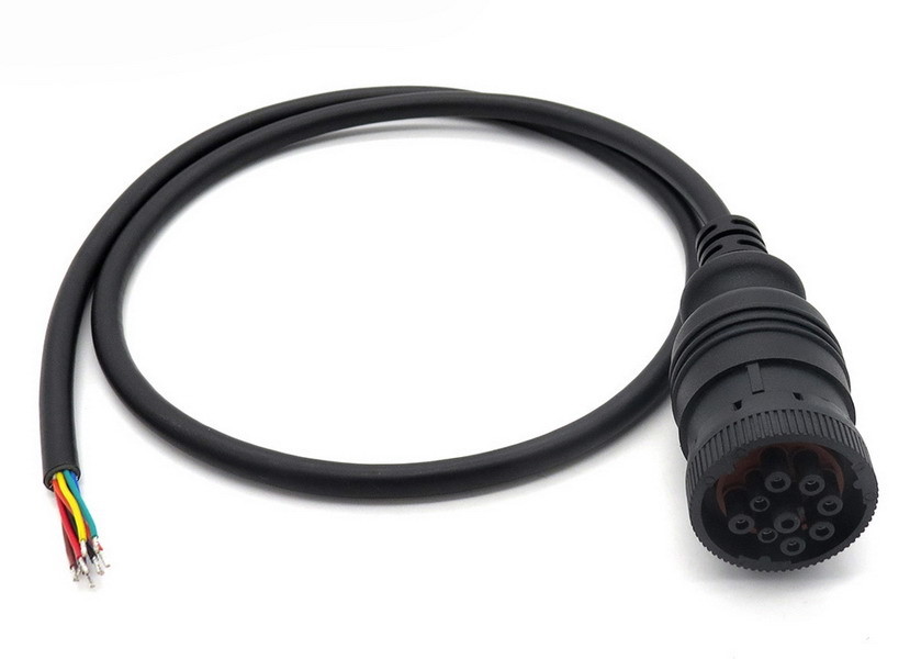 Quality Black Type 1 J1939 Deutsch 9-Pin Female to Open End CAN Bus Cable for sale