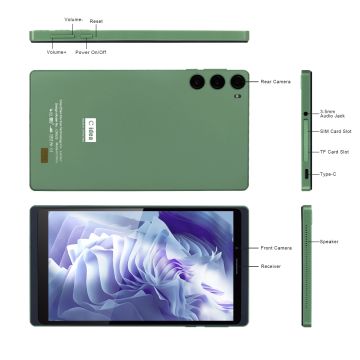 Quality C Idea 7 Inch Touch Screen Tablet With SIM For Students CM525 Green for sale