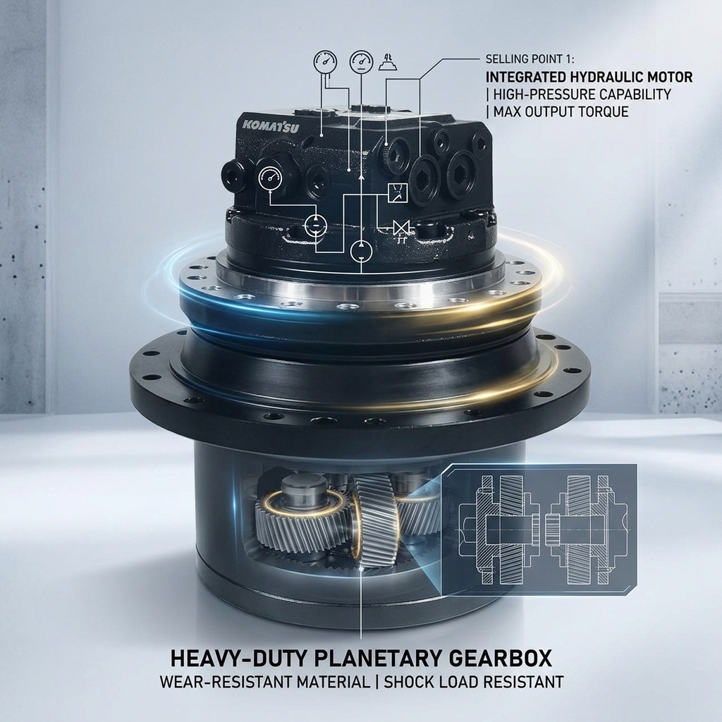 Quality PC400-7 PC400-8 Final Drive Travel Gearbox Motor 208-27-00312 208-27-00311 for for sale
