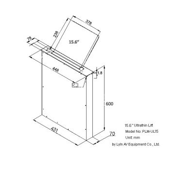 Quality High Definition Retractable Monitor 15.5 Inch Customizable Color , Quiet Running for sale