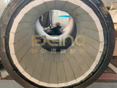 Ceramic patch pipes for power plants