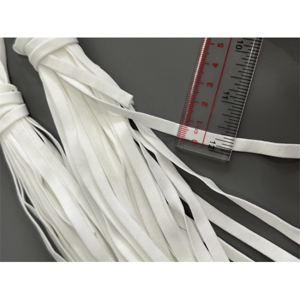 Quality 6mm 6.5mm 7mm 3 Ply Face Mask Flat Ear Loop White Cord Ear Tie Rope for sale