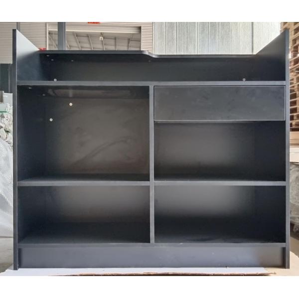 Quality Wood 4' Ledge Counter Display Cabinet With Drawers Scratch Resistant for sale