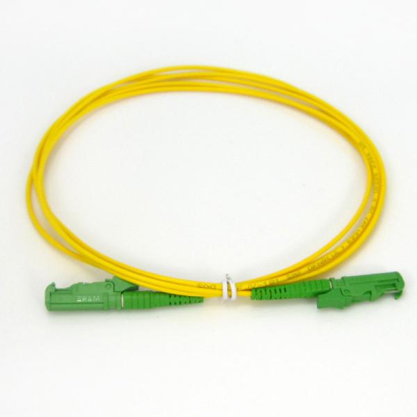 Quality 3.0mm E2000 APC Pre Terminated Fiber Optic Cable / Yellow Lszh Patch Cord for sale