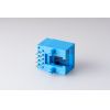 china Full Plastic RJ11 RJ45 Jack Without Led Tab Down 8P8C Single Port Color Blue