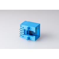 Quality Full Plastic RJ11 RJ45 Jack Without Led Tab Down 8P8C Single Port Color Blue for sale