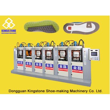 Quality TPU TR PVC Shoe Sole Making Machine 6 Stations With P.I.D. Control System for sale