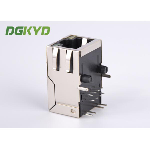 Quality Tab Up 10/100 Base RJ45 Modular Jack With Network Filter Leds And EMI Fingers for sale