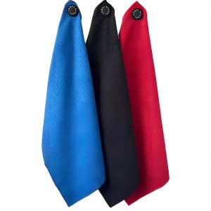 Quality Hanging Loop Included Golf Microfiber Waffle Golf Towel For Golf Course for sale