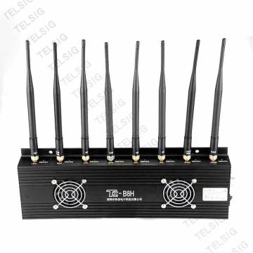 8 Channel Signal Jamming Device , Anti GPS Tracking Cell Phone Blocker OEM / ODM