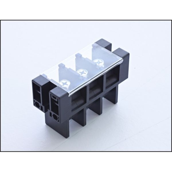 Quality 27.00mm Pitch Feedthrough Terminal Block 180A /600V M8 Screw UL94-V0 / PA66  Brass / Copper / Steel for sale