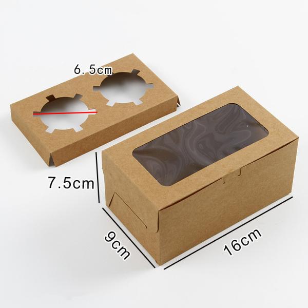 Quality 4x4 Kraft Paper Single Mini Pastry Cake Box For Wedding Christmas Baking for sale