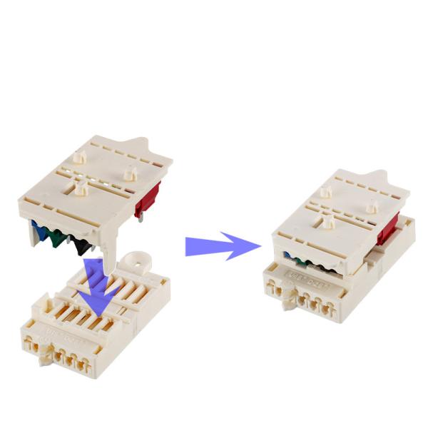 Quality Plastic Clip Type White Led Light Connectors 20mm Width LBK-07 400V for sale