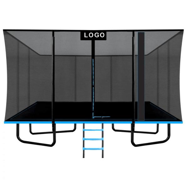 Quality Unisex Outdoor Garden Park Fitness Elastic Bed Rectangle Trampoline with Safety Net for sale