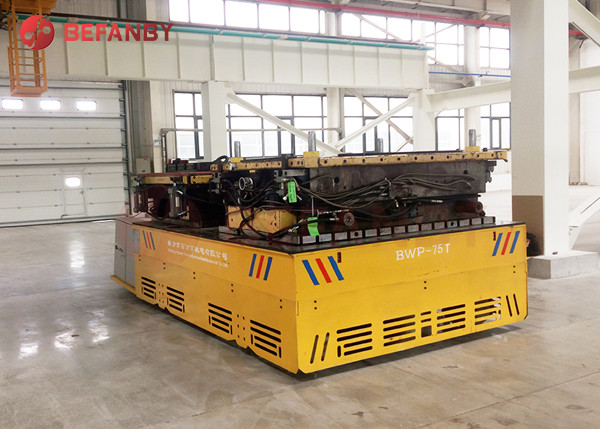 Quality 1-500T Load Capacity Trackless Transfer Cart For Plant 12 Months Warranty for sale