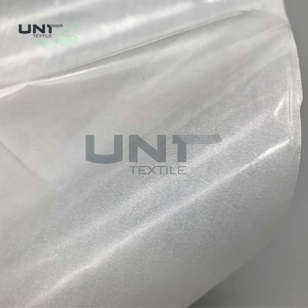 Quality 0.1mm Transparent Fusible Web Textile Fabric With Strong Bond Strength for sale