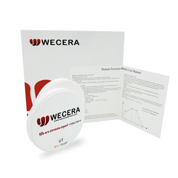 Quality 6 Layers Translucent Multilayer Zirconia Disc CAD CAM A3 Zirconia Milling Discs for sale