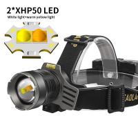 Quality OEM High Lumen Rechargeable LED Headlamp, Zoomable Waterproof USB-C Head Torch for sale