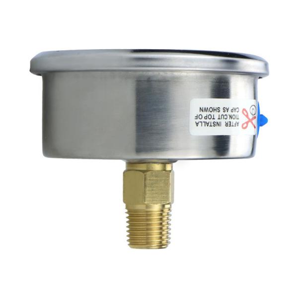 Quality Highly Accurate 2.5% Pressure Gauge with Axial Back Connection and Oil Filled for sale