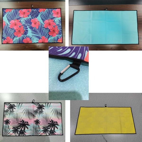 Quality Embroidered Logo Microfiber Waffle Golf Towel Accepet OEM ODM for sale