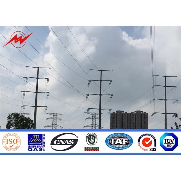Quality Medium Voltage Electrical Power Pole , Customized Transmission Line Poles for sale