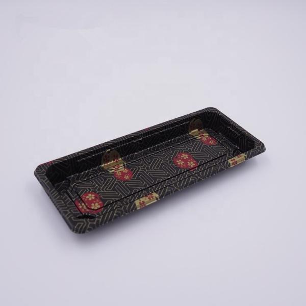 Quality Printed PS Plastic Sushi Tray Recyclable Dustproof for sale