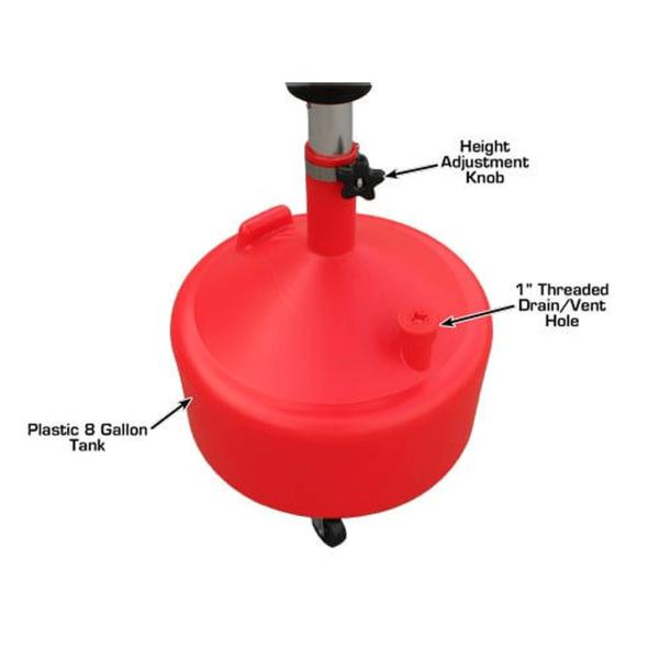 Quality Plastic Upright Adjustable 8 Gallon Waste Oil Drainer for sale