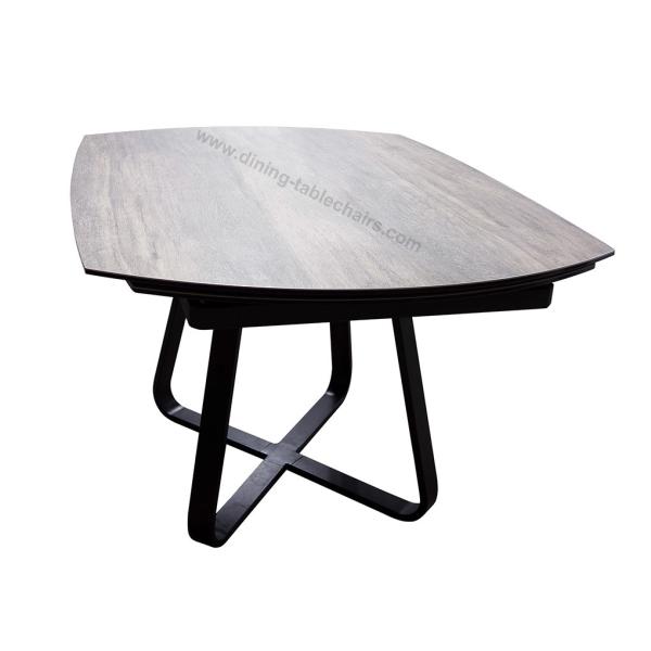 Quality Wood Grain Ceramic Top Dining Table , Extension Dining Table 2.1 Meter for sale
