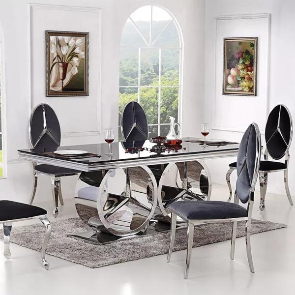 Quality Stainless Steel Marble Restaurant Square Dining Room Tables OEM ODM for sale
