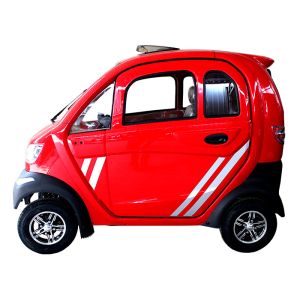 Quality 60km Travel Range Small Electric Cars , 60V 60Ah Battery Red Colour 4 Wheels for sale