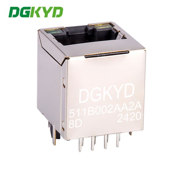 Quality RJ45 Vertical Interface 180 Degree Network Connector 100MB Transformer for sale