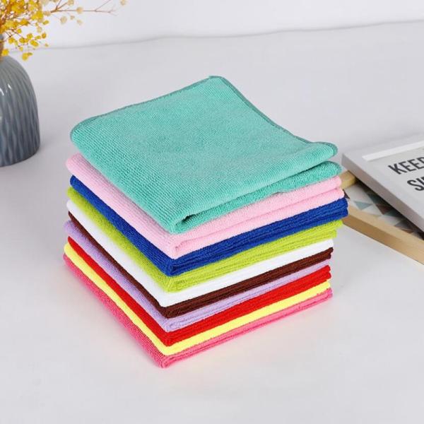 Quality 40x40cm 100% Custom Microfiber Kitchen Towels Reusable Microfibre Cleaning Cloth for sale