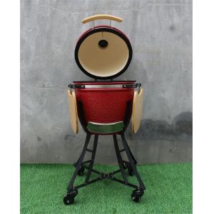 Quality Kitchenware Ceramic Charcoal Grill 44cm 17 Inch Royal Red Color for sale