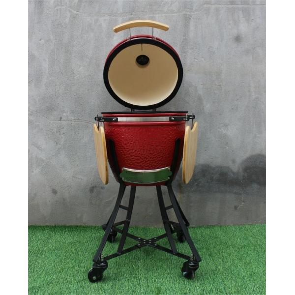 Quality Kitchenware Ceramic Charcoal Grill 44cm 17 Inch Royal Red Color for sale