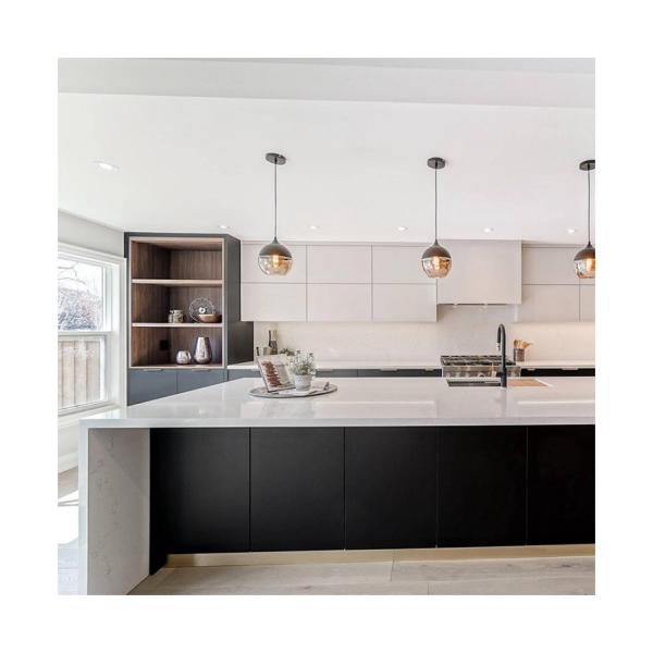 Quality Modern Design Customized Veneer Color Waterproof Kitchen Cabinets from for sale