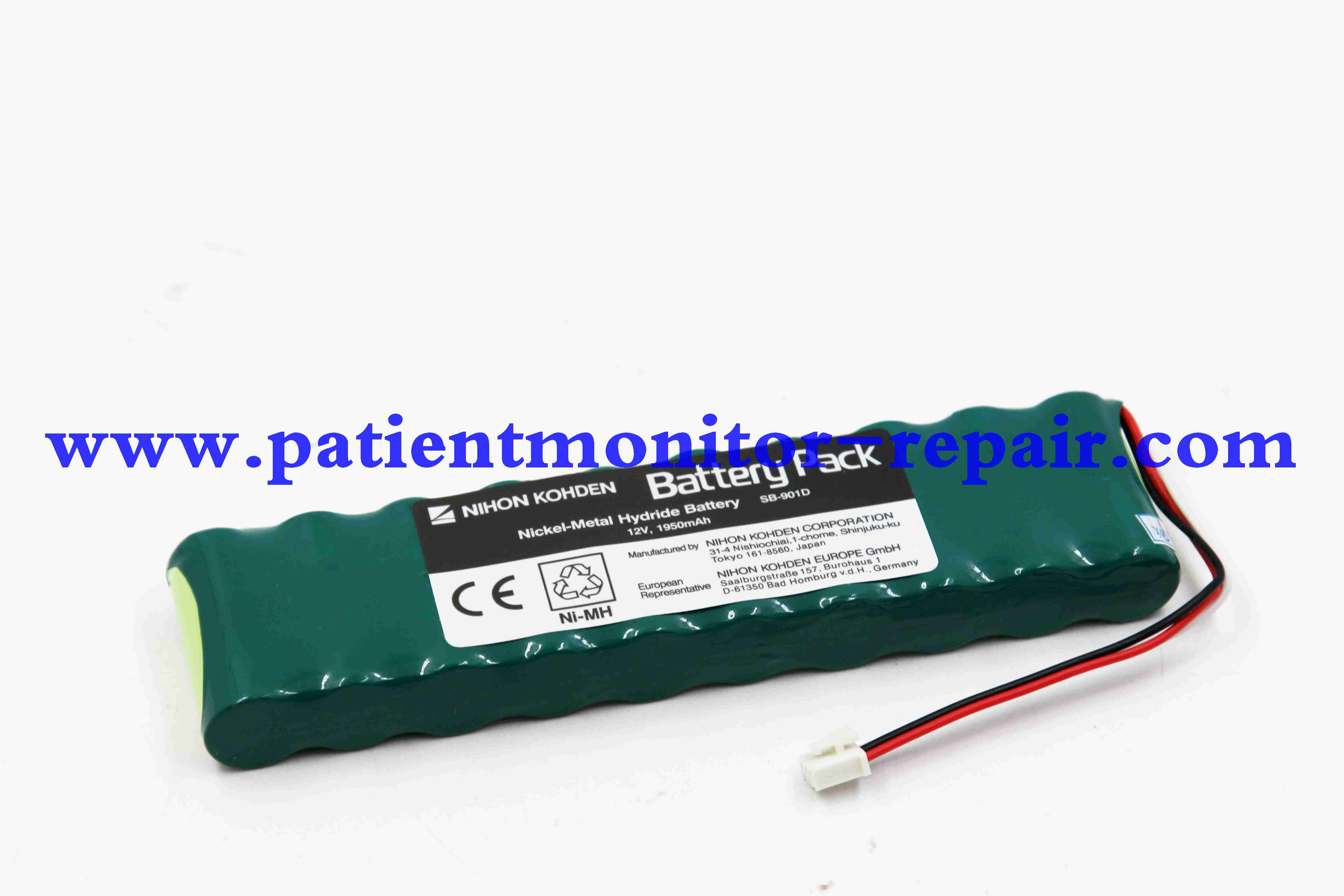 NIHON KOHDEN cardiofax S ECG-1250A ECG monitor battery compatible SB-901D  12V 1950mAh
