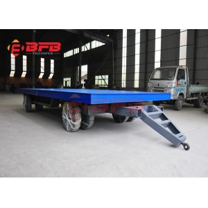 Quality Forklift Towing Flatbed Steel Coil Trailers On Cement Floor for sale