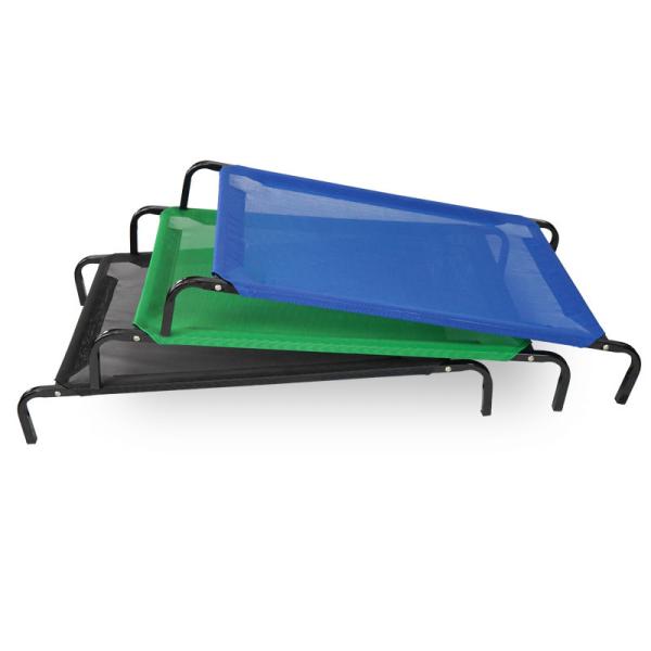 Quality 80cm SGS Elevated Dog Cot Bed 600D PVC Summer With Canopy for sale