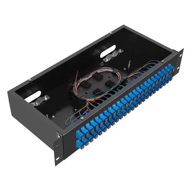 Quality 2U Optical Fiber Distribution Panel Box Enclosure Rack Mount Fc Adapter for sale