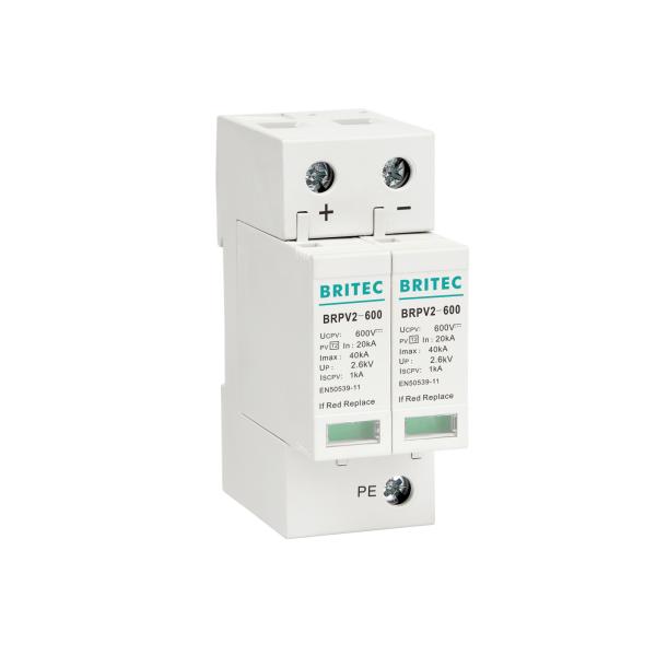Quality BRPV2-600 600V DC Surge Protection Device Remote Signaling pv lightning arrester solar spd dc600v pv surge arrester for sale