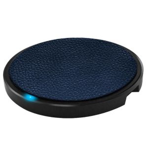 Quality Fast Qi 10W 12V wireless charger Pad Leather Surface for sale