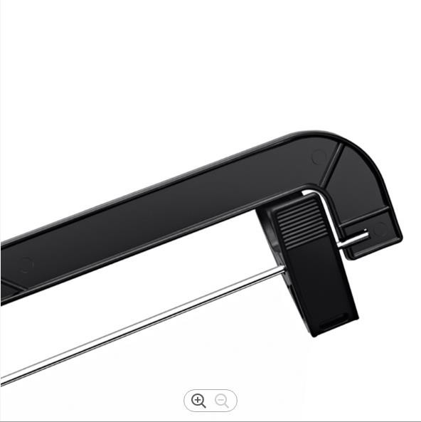 Quality Non Slip Metal Cloth Hanger , Black Metal Clip Clothes Hanger for sale