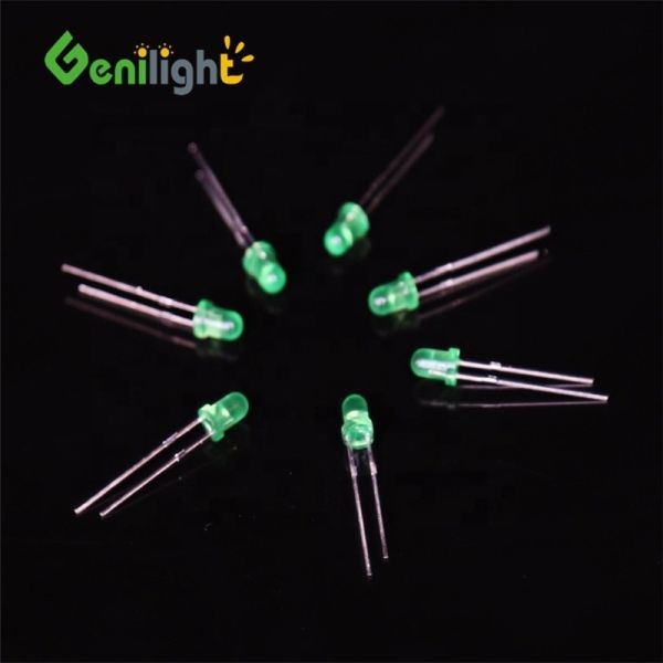 Quality 3mm LED Light Bulb Emitting Diode Green for Stable and Consistent Performance for sale